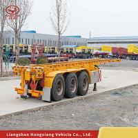 China Flatbed Container Chassis Skeleton Trailer with Dual Line Braking System for sale