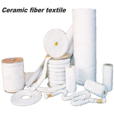 China High Temperature Refractory Ceramic Fiber Textile Fabric Rope Tape Cloth Insulation for sale