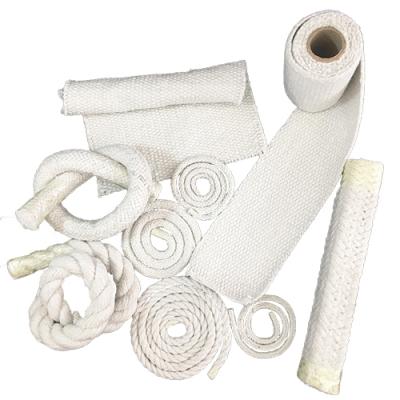 China 1260℃ SS Ceramic Fiber Textile Rope Tape Cloth High Temperature Heat Insulation for sale