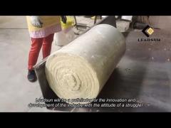 wire mesh reinforced rock wool blanket for high-temperature equipment with customizable size