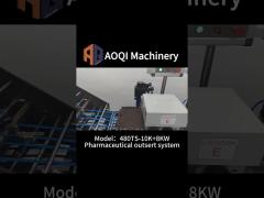 480TS Pharmaceutical leaflet outsert folding system with labeling