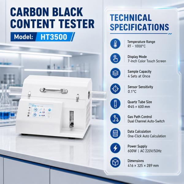 Quality BAXIT HT3500 Combustion Boat Digital Carbon Black Content Tester for sale