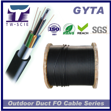 GYTA Loose Tube Steel Tape Armoured Cable 12 Core Optical Fiber Optic Network Cable PE Outer Sheath 0