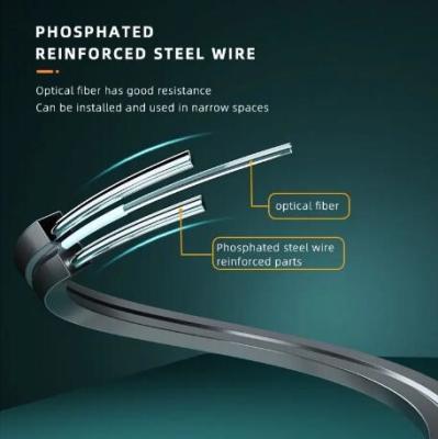 Китай 2 ядра одномодные с 2 параллельными FRP FTTH GJXH Drop Fiber Optical Cable продается