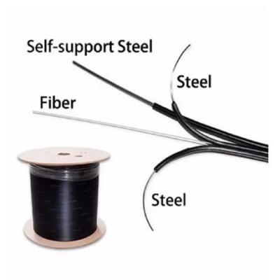 China FIBER OPTIC 4 CORE 2km FTTH DROP CABLE EEN-MODE FIBER OPTIC CABLE Te koop