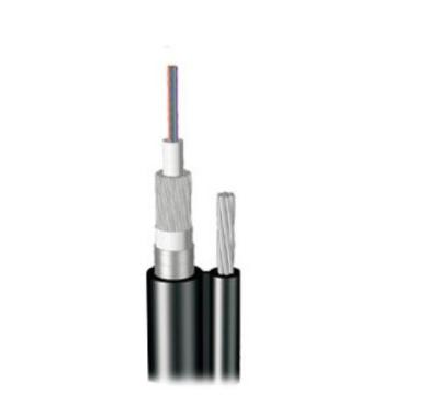 China Black PE Jacket Outdoor Fiber Optic Cable GYXTC8A Self-supporting Aerial Cable With 5km Cable Length for sale