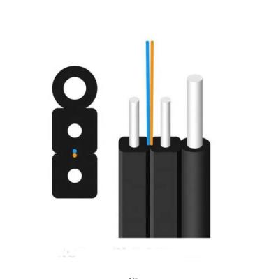 China FTTH Drop Cable Wires 1 Core 2 Core Steel LSZH Fiber Optic Cable For Indoor And Outdoor for sale