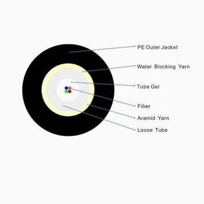 China 2-12 Cores Uni-Loose Tube Parllel Wires Optical Cable Cst Fiber Optic for sale