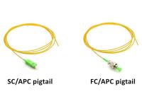 China SC / APC Single Mode Fiber Optic Pigtail Simplex  / Duplex Cord Type OEM for sale