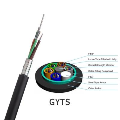 China Van de de Vezel Optische Kabel van GYTS Openlucht van het de Telecommunicatiestaal de Band Gepantserde Vastgelopen Losse Buis for sale