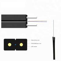 China GJXH4C drop cable Indoor FTTH Drop Cable 2 Core Single Mode Fiber Optic Cable for sale