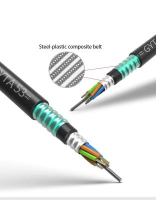 China 4 Cores GYTA53 Outdoor Fiber Optic Cable Direct Buried Stranded Loose Tube Armored Cable Te koop