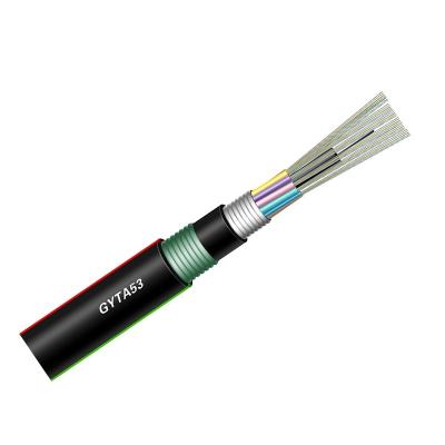 China 4 Cores GYTA53 Outdoor Fiber Optic Cable Direct Buried Stranded Loose Tube Armored Cable à venda