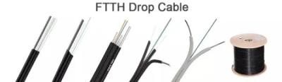 China Fibra óptica del cable de Wire Ftth Drop del mensajero de la chaqueta del PVC o de LSZH en venta