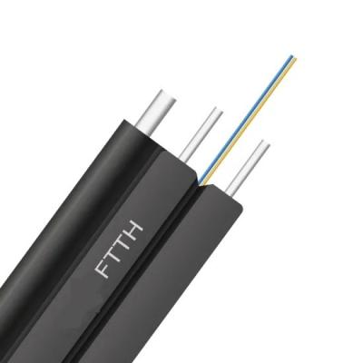 China Fibra óptica del cable de Wire Ftth Drop del mensajero de la chaqueta del PVC o de LSZH en venta