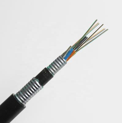China Modo da bainha GYTA53/GYTS53 do dobro do HDPE único blindado sobre o cabo de fibra ótica exterior enterrado direto à venda