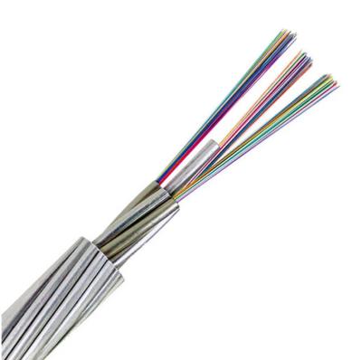 Cina 24/48 di cavo di Opgw Aeirlal di potere di singolo modo G652d del cavo a fibre ottiche del centro OPGW in vendita