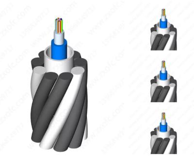 Cina 24/48 di cavo di Opgw Aeirlal di potere di singolo modo G652d del cavo a fibre ottiche del centro OPGW in vendita