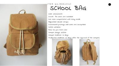 China ECO-Friendly washable kraft paper school bag en venta