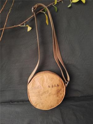 China washable kraft paper shoulder bag, round bag en venta