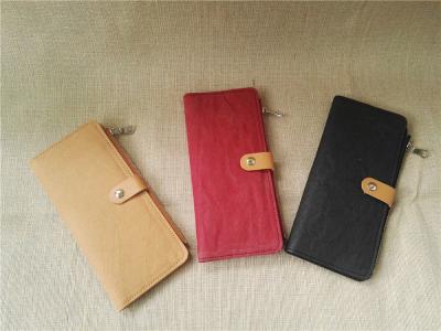 China washable kraft paper wallet, zipper bag, card holder en venta
