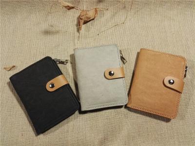 China washable kraft paper wallet, zipper bag, card holder en venta