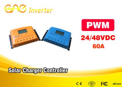 China LCD Screen 60A Solar Charger Controller For Solar Home System 12 / 24v Auto for sale