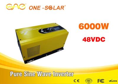 China Single Outputdc Ac 48v 110v 220v Off Grid Solar Inverter 6000w Sine Wave Inverter UPS Online for sale