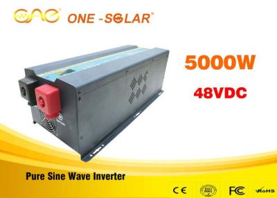 China Intelligent cooling fan Dc Ac Single Output 5000 Watt Pure Sine Wave Inverter With Charge for sale