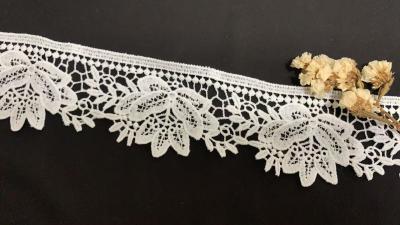 China Milk Silk Floral Lace Trim for sale