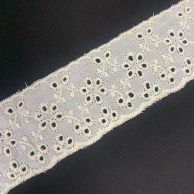 China 100% Cotton 4cm/6cm  bar Code Chicken Embroidery Lace Tirm for Children's Garments for sale