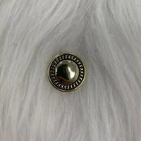 Quality Retro Distressed Round Lock Chain Edge Metal Button Coat Jacket Suit Decorator for sale