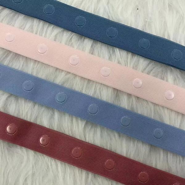 Quality Wholesale Snap Button Tape Polyester Plastic Buttons Tape for T-shirt  Shirt Baby Garments for sale