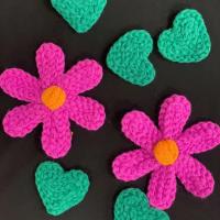 Quality Exquisite Crochet Flower Embroidery Patches 3D Handmade Fluffy Lace Crochet for sale