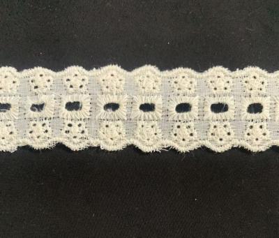 China Quality Cotton Fabric Embroidered Lace Trimming DIY Silk Ribbon Edge for Hand-Made Clothing & Dress Hem Accessory for sale