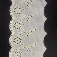 Quality Quality Retro Hollow Embroidery Edge Lace Trimming Pure Cotton Fabric with Lace for sale
