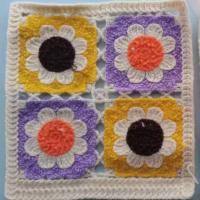 Quality Wholesale Handmade Crochet Square Embroidered Patches Flowery Lace Trims for for sale