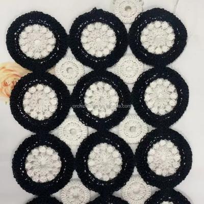 China 20.5cm Water Soluble Embroidered Lace Polyester & Cotton Yarn Garment Accessories for Cloth for sale