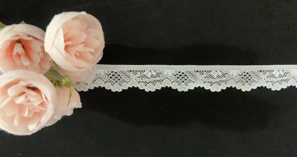 Quality Heart Pattern Stretch Lace Trim with Nylon Spandex Material and 2.5CM Width for Lingerie and Bridal Sewing for sale