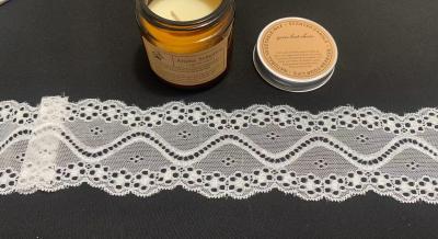 China 6cm Lightweight Wavy Dot Wavy Dot Hollow Elastic Lace, Stretchy Soft Nylon Material, Suitable for Lingerie, Children's Wear and Women's Garments. for sale