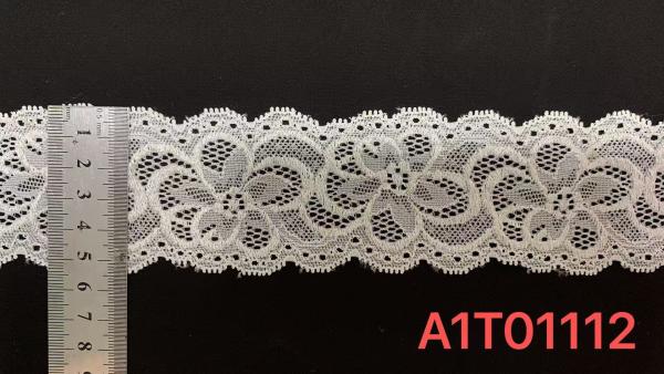 Quality 3.5cm Width Scalloped Edge Floral Lace Trim with Breathable Hollow Weave for Lingerie and Dresses for sale