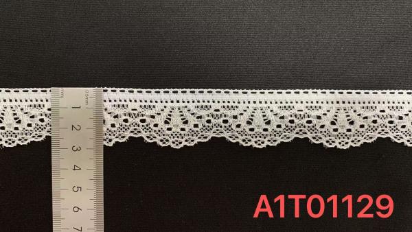 Quality 2.8cm Lightweight Hollow Polyamide Lace Trim with Single Scalloped Edge for Lingerie for sale
