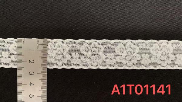 Quality 2.5cm Width Elastic Lace Trim with Tiny Flower Motif and High Elasticity for Undergarment Decoration for sale
