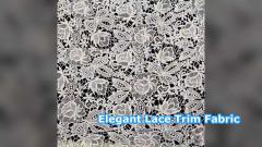 3D Floral Lace Fabric White Wedding Dress Trim