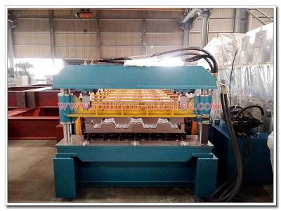 Cina Zinc Coated Steel Floor Decking Sheet Manufacturing Machinery with No. 45 Steel Roll Former Machine in vendita
