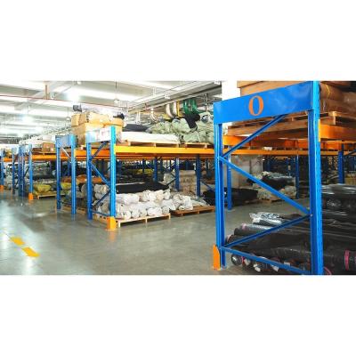 China Adjusting Step 75mm Heavy Duty Fabric Roll Storage Shelf with 2000 kgs Load Capacity for sale