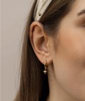 China Versatile Gold Heart Drop Earrings for sale