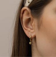 China Versatile Gold Heart Drop Earrings for sale