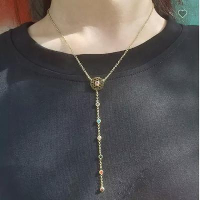 Cina Insieme del braccialetto della collana del pendente di cristallo di colore cavo dell'insieme dei monili dell'acciaio inossidabile 18k in vendita