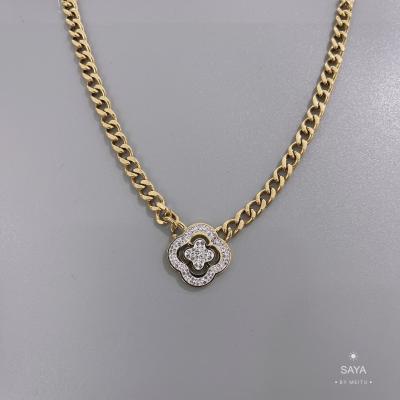 Cina Insieme del braccialetto della collana della sovrapposizione del cerchio del Rhinestone dell'acciaio inossidabile di ODM in vendita